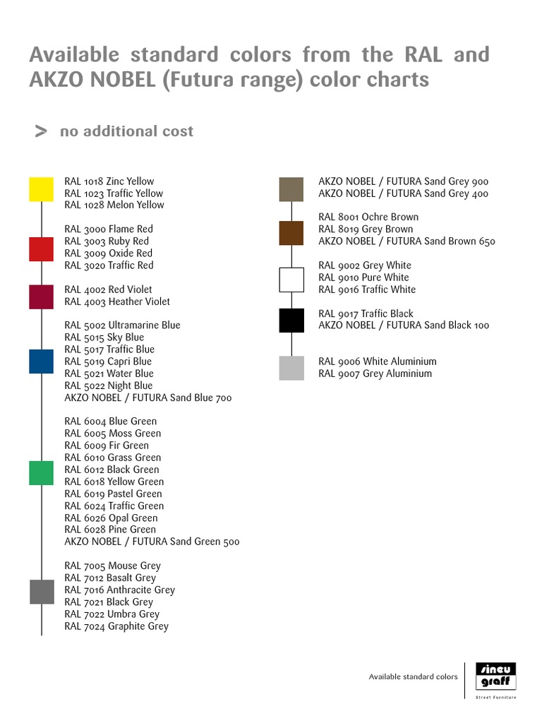 Colores estándar RAL y AKZO NOBEL | PDF