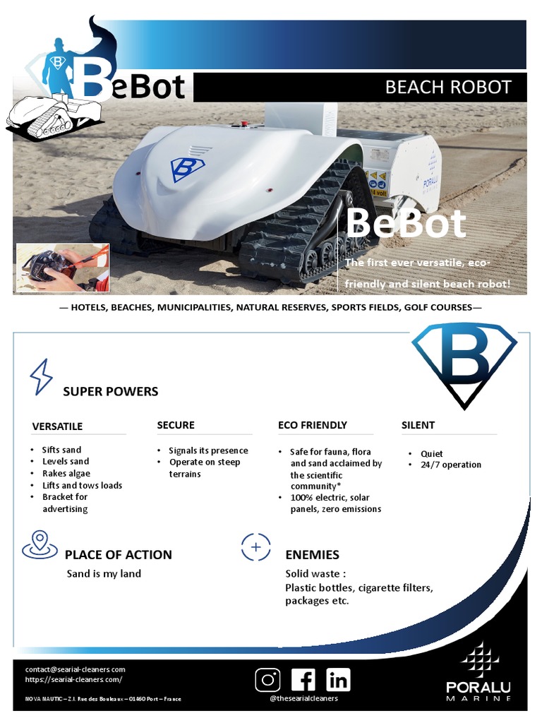 BeBot Product Sheet GB | PDF | Beach | Water