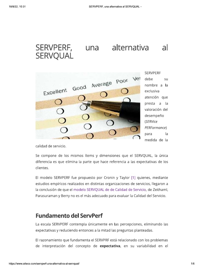 SERVPERF2 | PDF