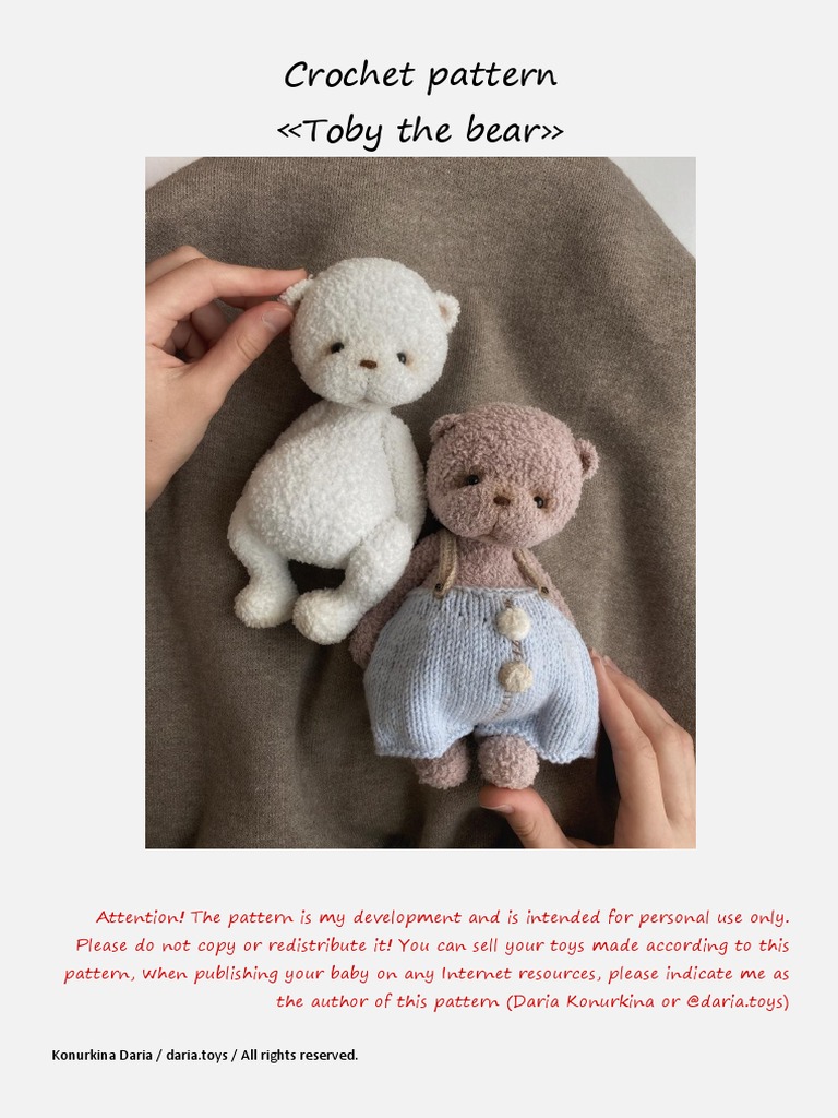 Toby | PDF | Crochet | Handicrafts