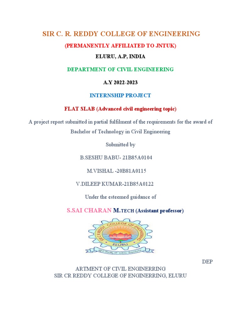 Internship Document (Seshu) 1 | PDF | Column | Beam (Structure)