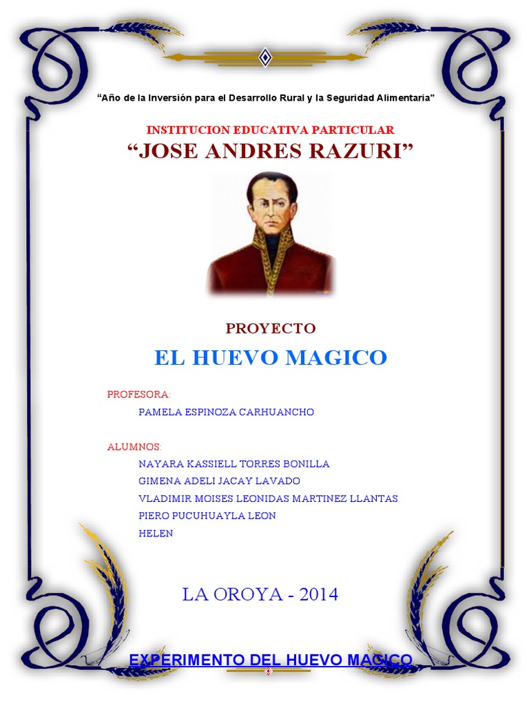 Experimento del Huevo Mágico | PDF | Huevo como alimento | Ósmosis