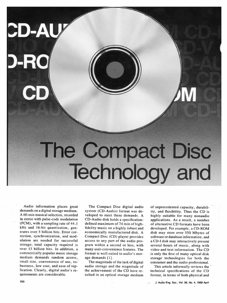 The Compact Disc Formats Technology and Applications - KenPolhmann ...