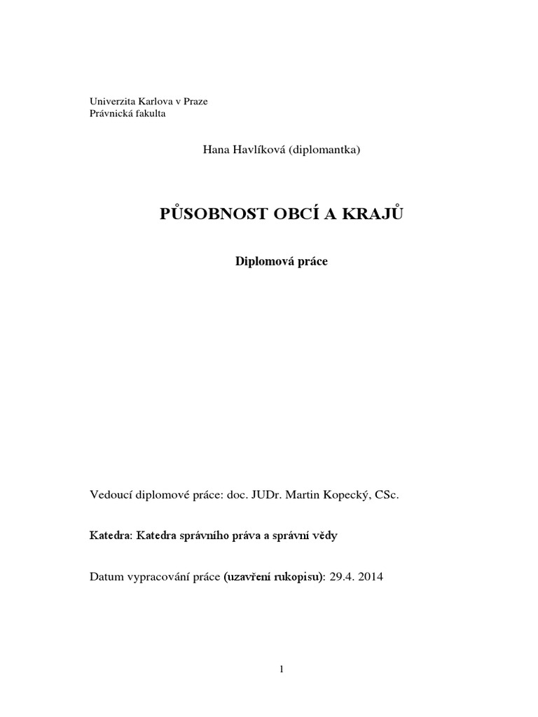 Dozor Nad Samostatnou Působností Obce | PDF