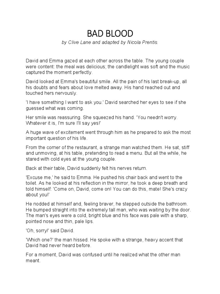 BAD BLOOD For Assignment | PDF | Vampires