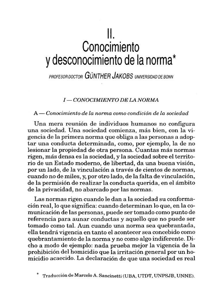 Conocimiento y Desconocimiento de Normas | PDF | Conocimiento | Derecho ...