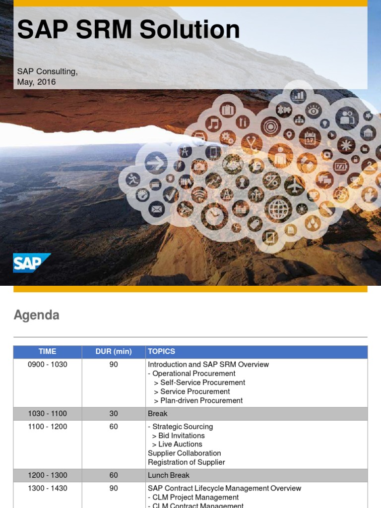 SAP SRM Overview - 20160525 | PDF | Auction | Procurement