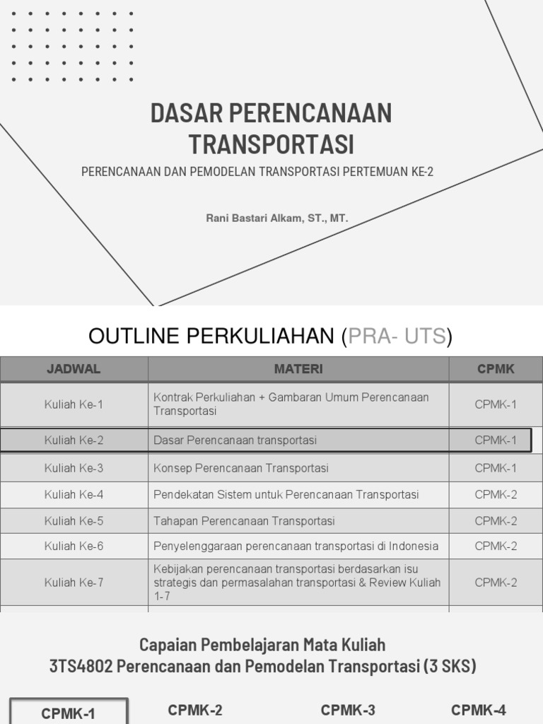 Model 4 Langkah Perencanaan Transportasi | PDF
