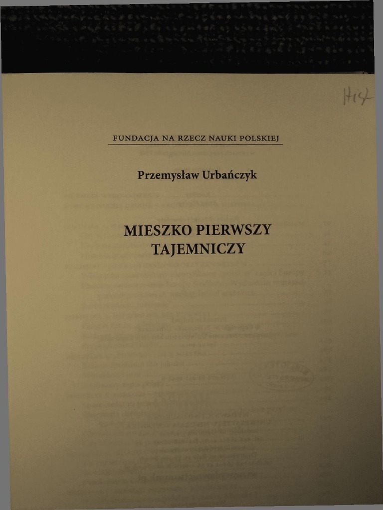 Urbańczyk Przemysław - Mieszko Pierwszy Tajemniczy | PDF Urbańczyk Przemysław - Mieszko Pierwszy Tajemniczy | PDF