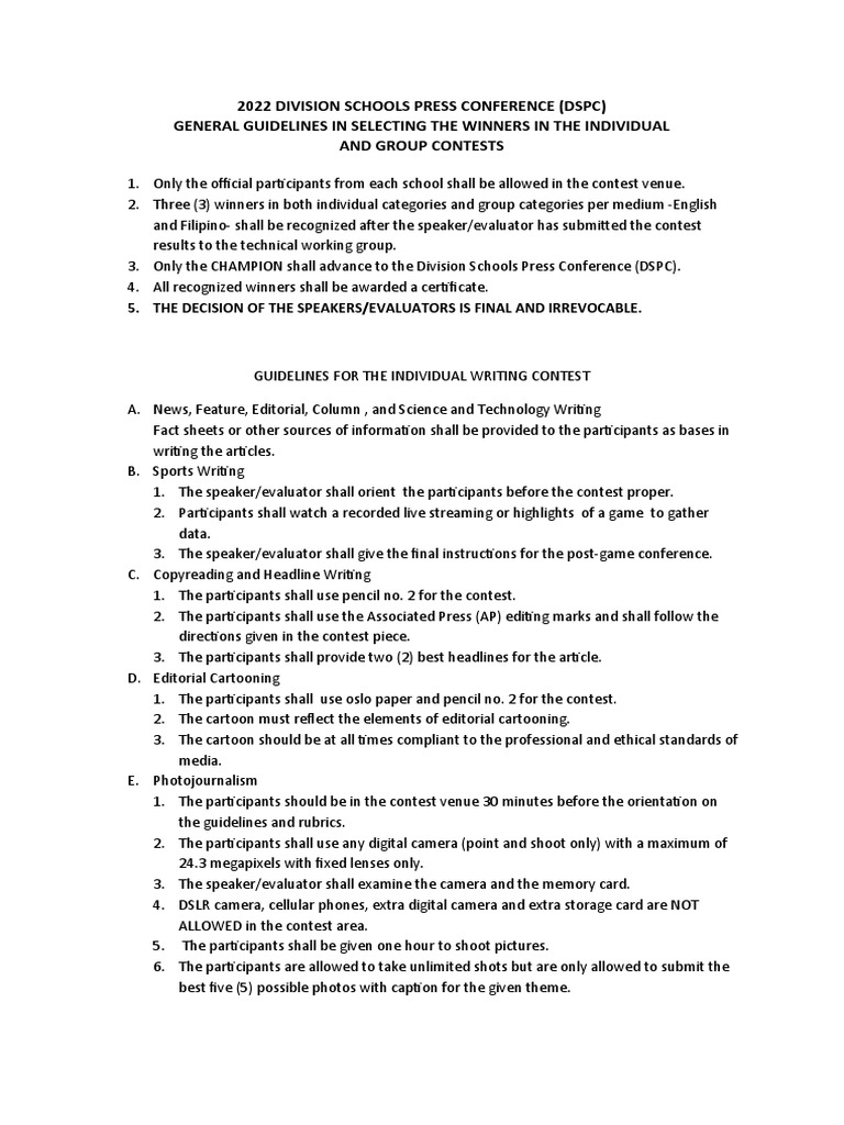 DSPC Guidelines | PDF | Laptop | Printer (Computing)