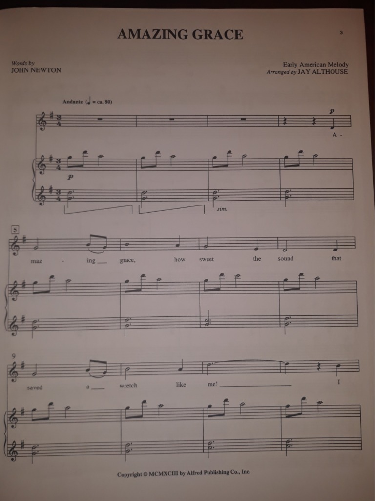 Amazing Grace Sheet Music | PDF