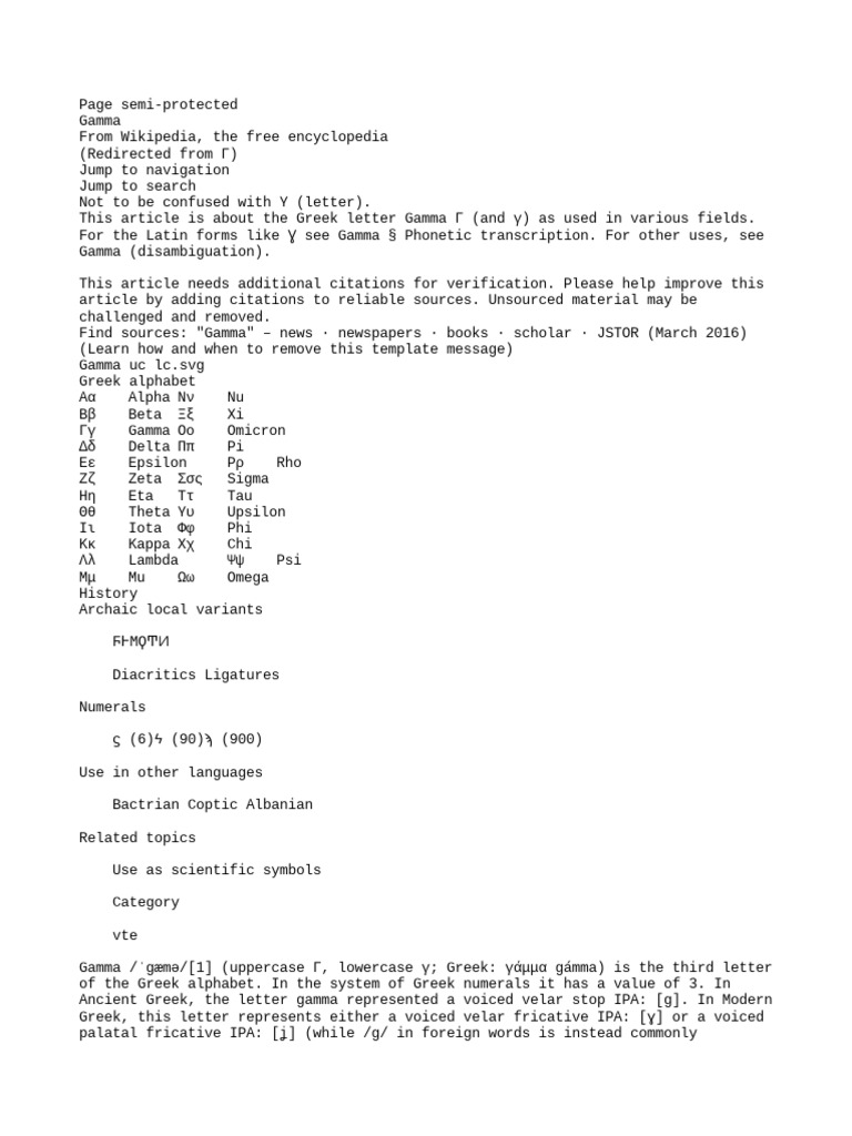 Gamma | PDF | Collation | Graphemes