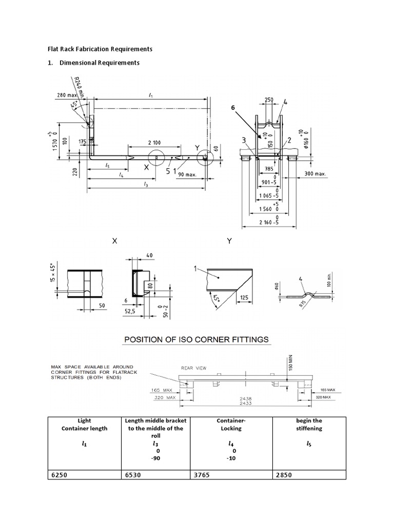 Flat Rack Fabrication Requirements | PDF | Door | Welding