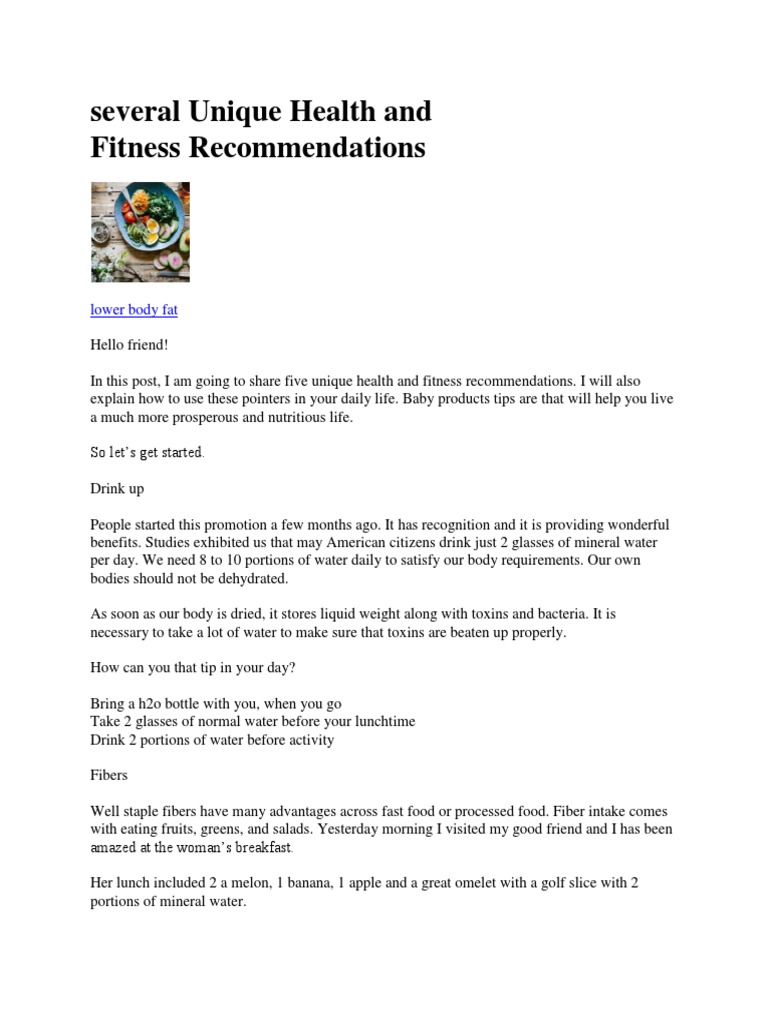 Several Unique Health and Fitness 1 | PDF | Dieting | Weight Loss