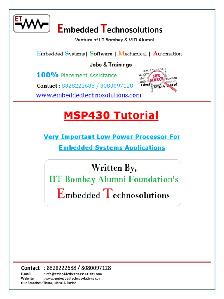Msp430 Tutorial Pdf Microcontroller Embedded System