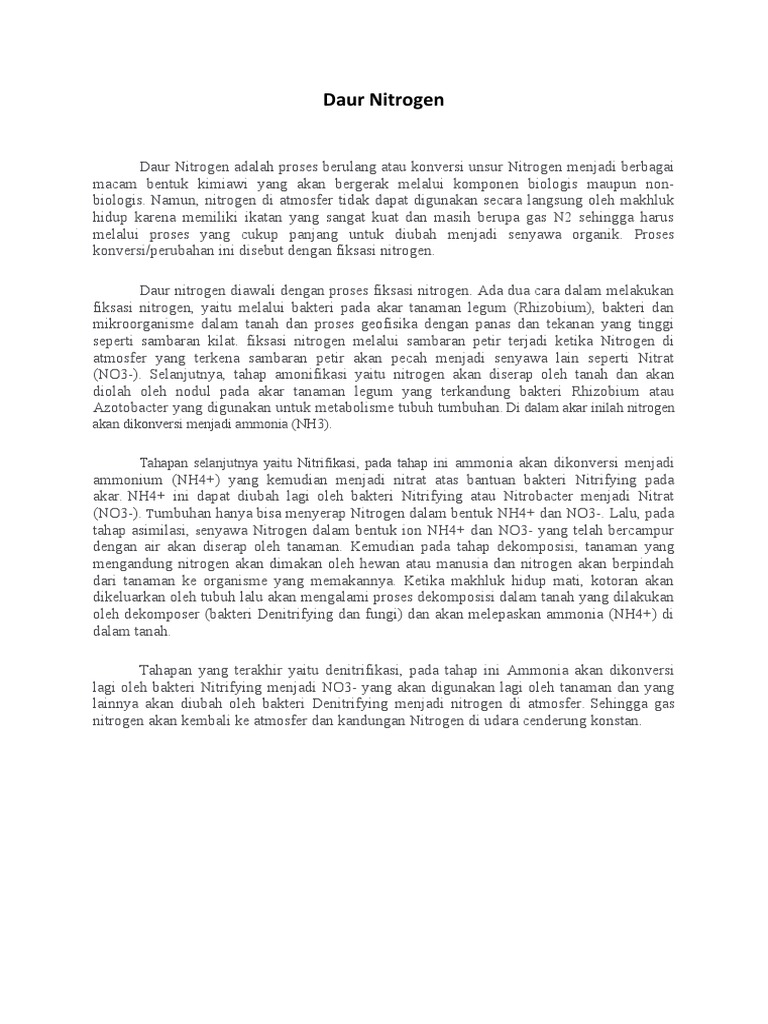 Daur Nitrogen | PDF