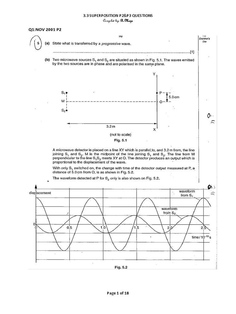 Superposition Exam Questions P2&P3 | PDF