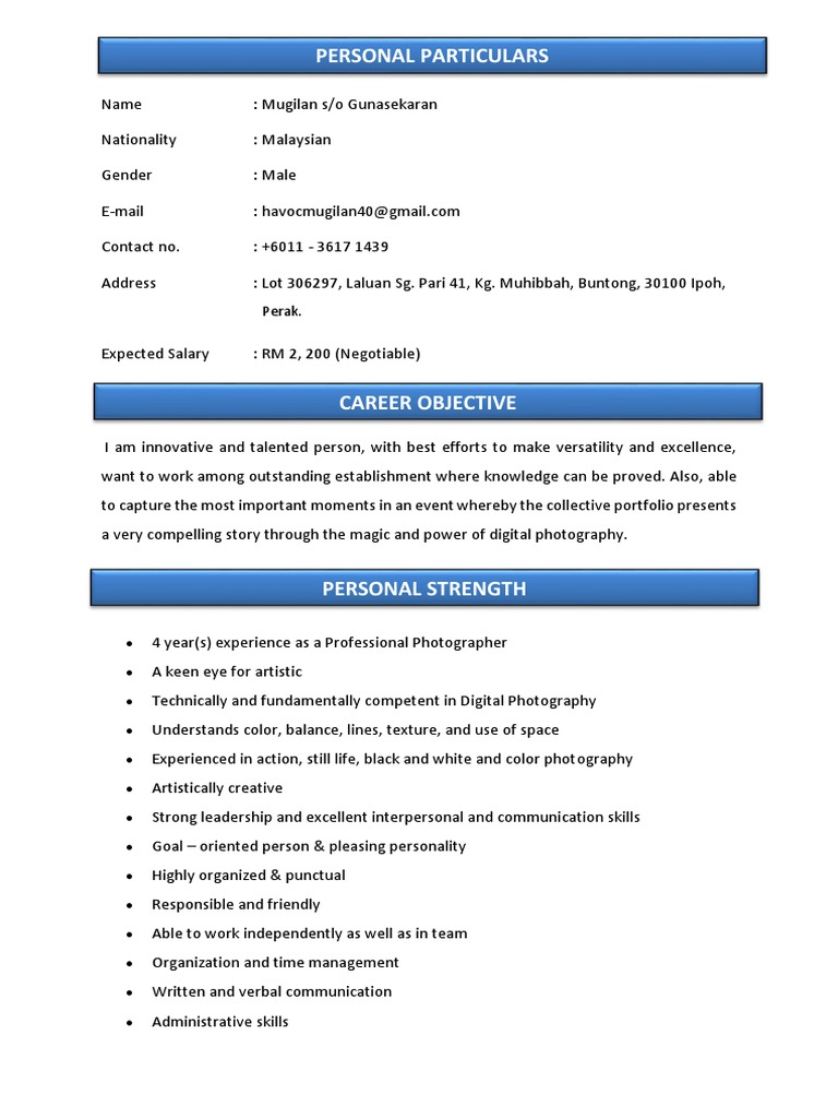 I Am Sharing 'Resume - Mugilan - Gunasekaran' With You | PDF | Camera Lens | Camera