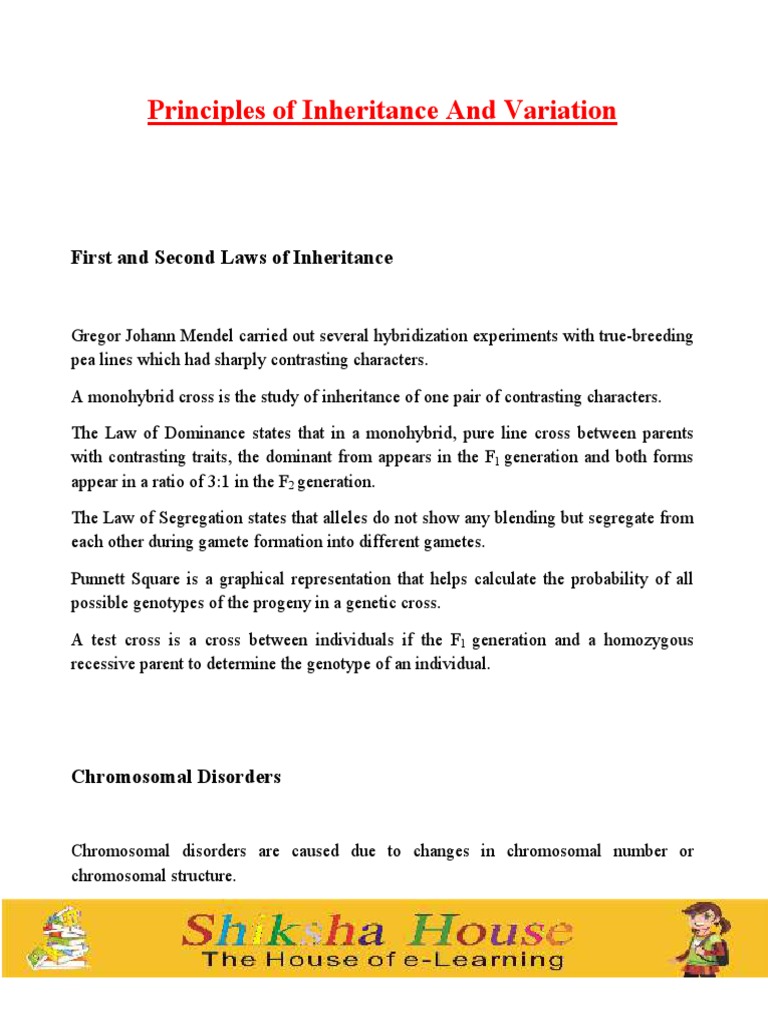 Principles of Heredity Explained | PDF | Dominance (Genetics ...