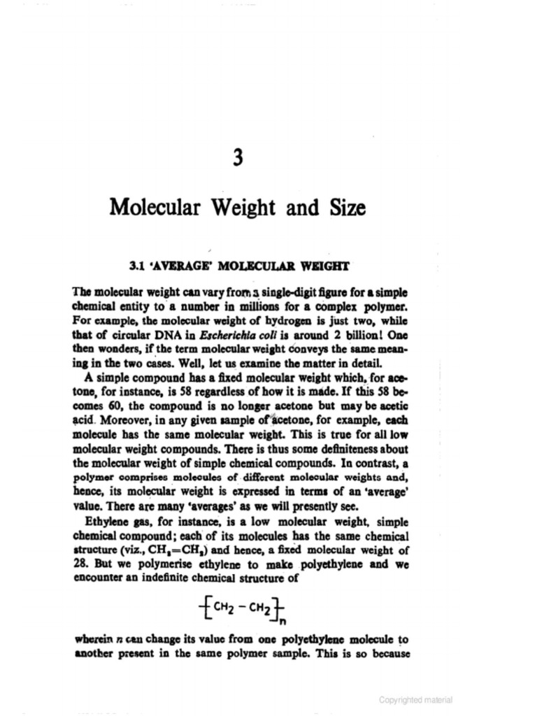 Notes Molecular Weight | PDF