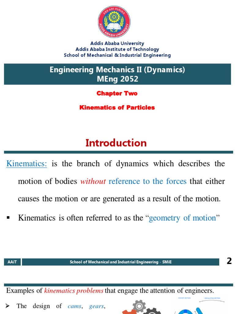 CH II - II Kinematics of A Particle All | PDF | Kinematics | Acceleration
