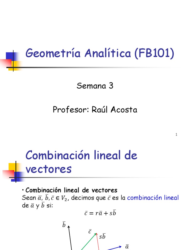 Semana 3 | PDF | Vector Euclidiano | Ortogonalidad