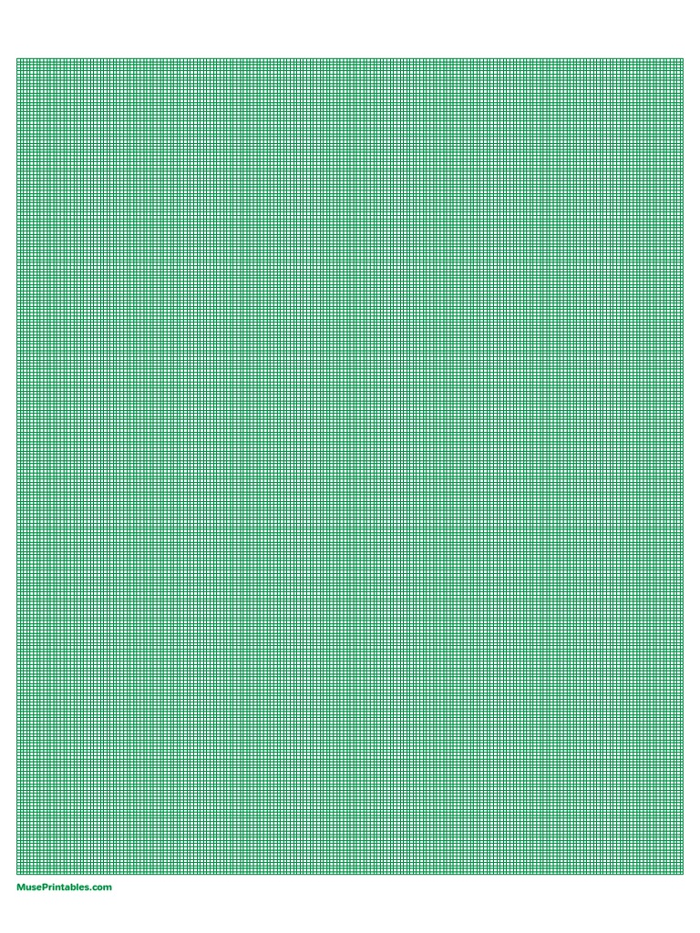 10 Squares Per CM Green Graph Paper A4 | PDF