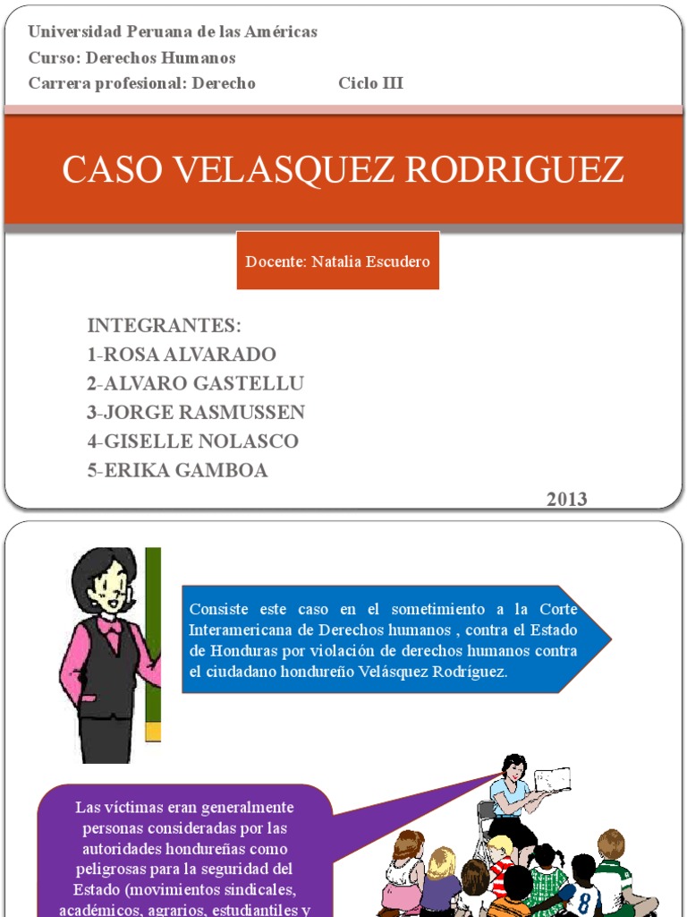 Caso Velasquez Rodriguez-Diapositivas | PDF | Honduras | Tortura