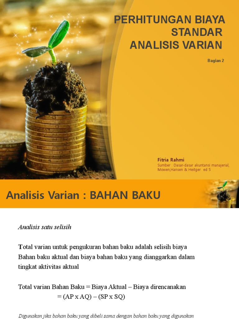 Perhitungan Biaya Standar (2) Analisis Varian | PDF | Metode & Bahan Ajar