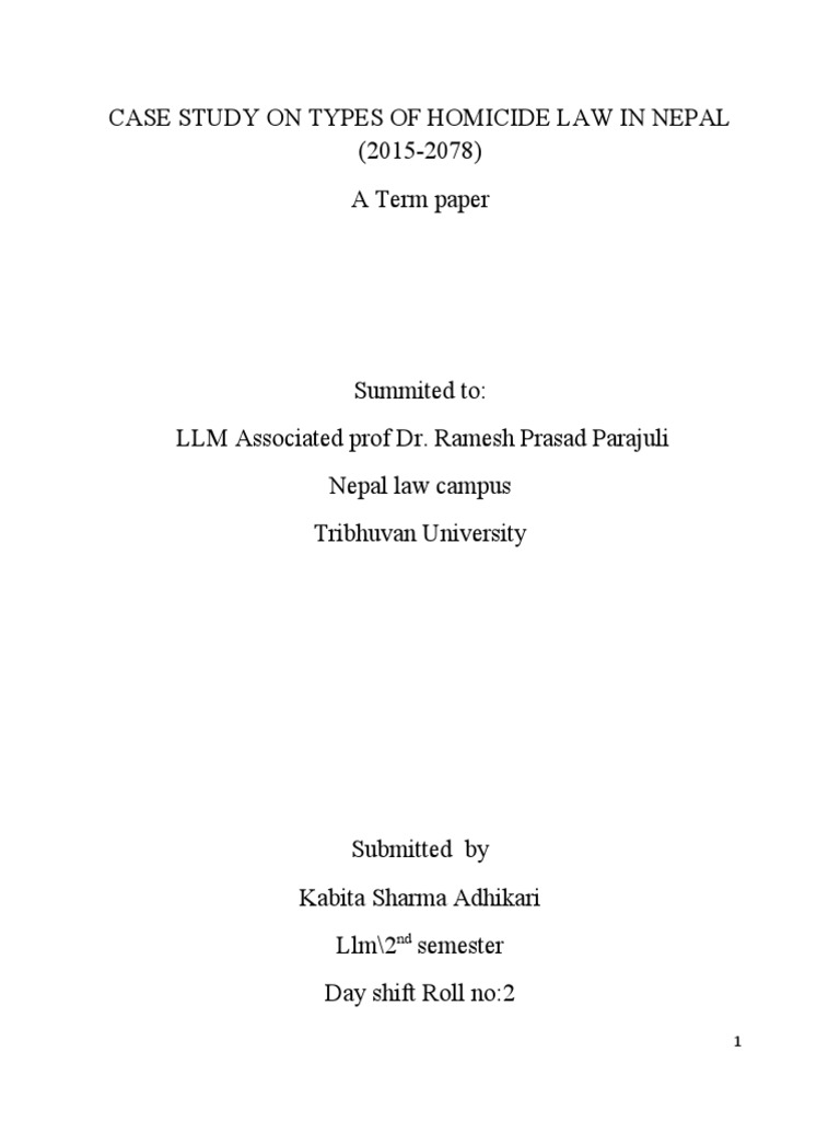 Criminal Law Presentation | PDF | Manslaughter | Murder