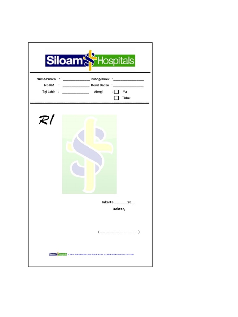 413242580-Resep RS - SILOAM | PDF