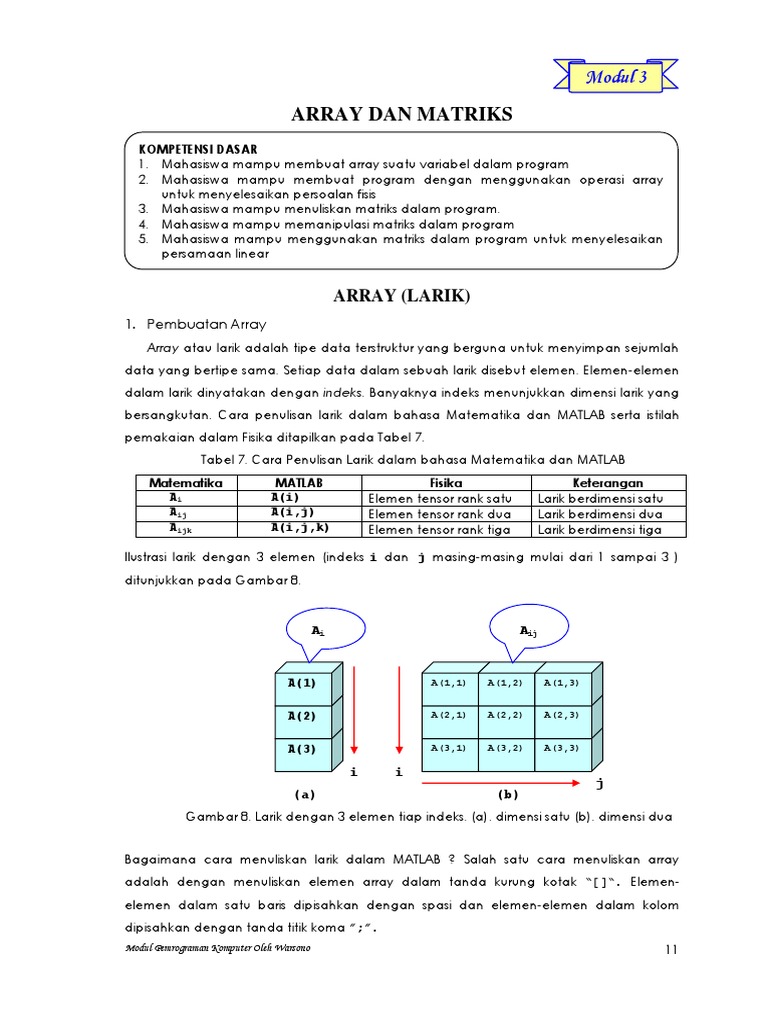 Array Matriks | PDF