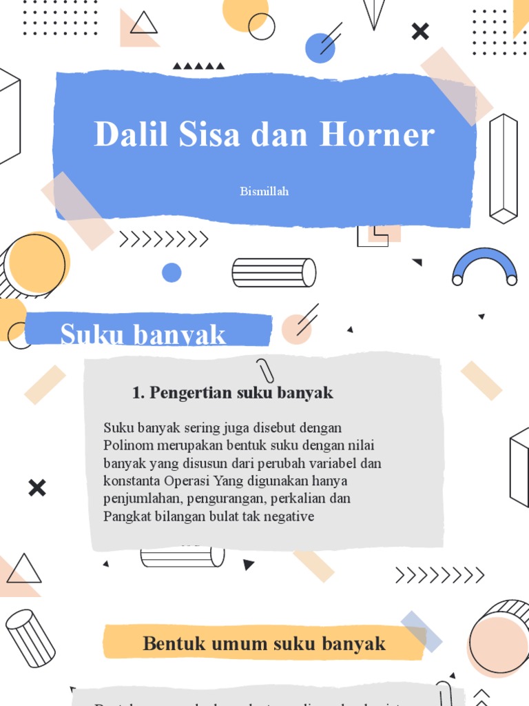 Dalil Sisa Dan Horner | PDF | Metode & Bahan Ajar