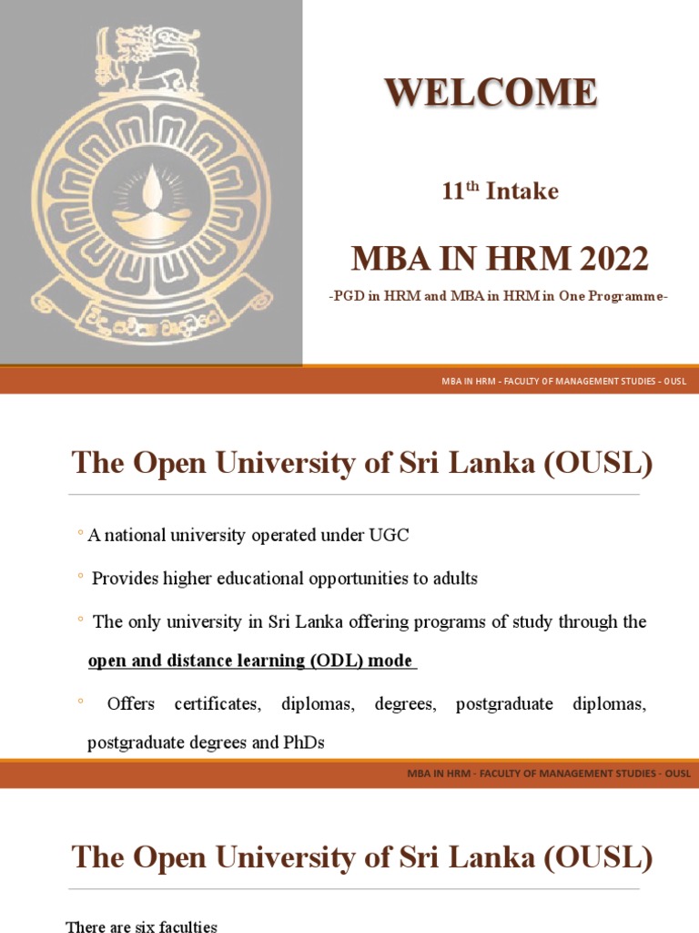 Hrm Orientation 2022 Pdf Master Of Business Administration