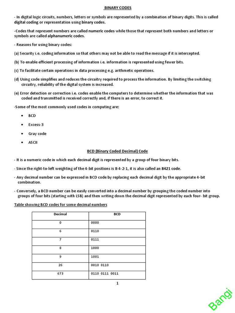 An Introduction to Binary Coded Decimal (BCD) Coding | PDF | Binary Coded Decimal | Notation