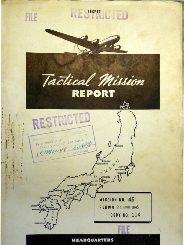 21st Bomber Command Tactical Mission Report 45, Ocr | PDF | Nature