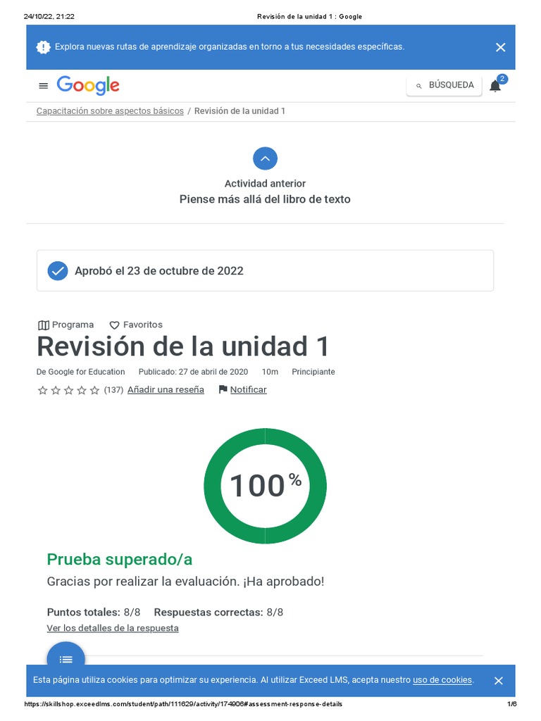 Revisión de La Unidad 1 - Google | PDF | Cookie HTTP | Internet