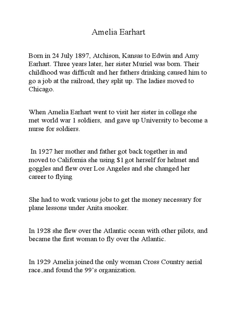 Amelia Earhart | PDF