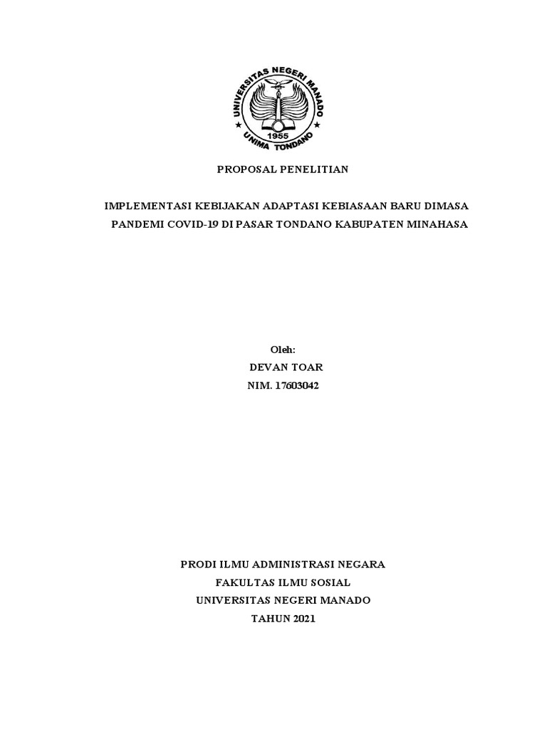 Proposal Devan Toar | PDF