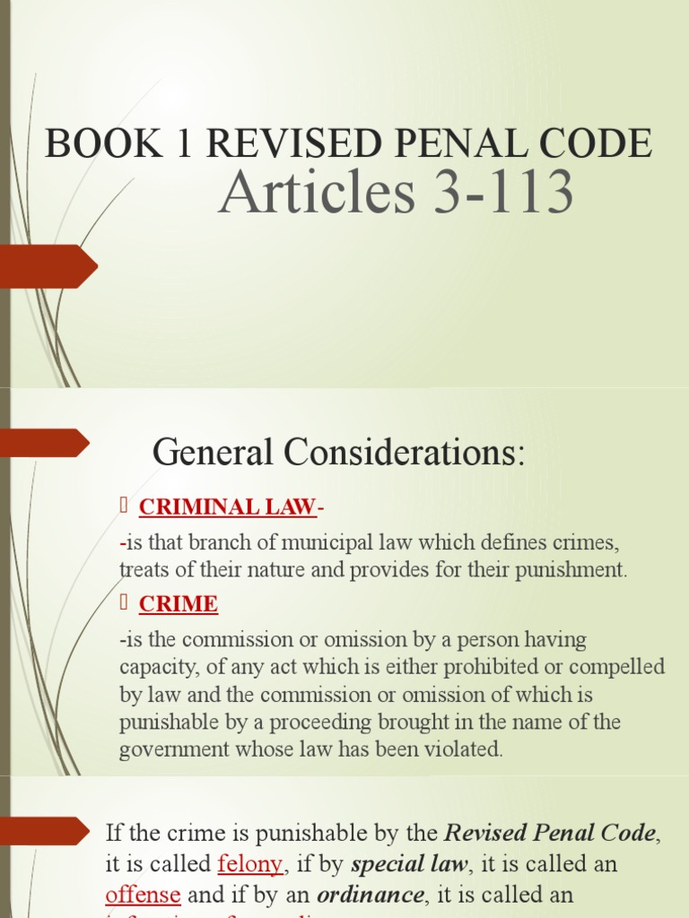 Book 1 Revised Penal Code (Attrns) (Autosaved) | PDF | Criminal Law ...