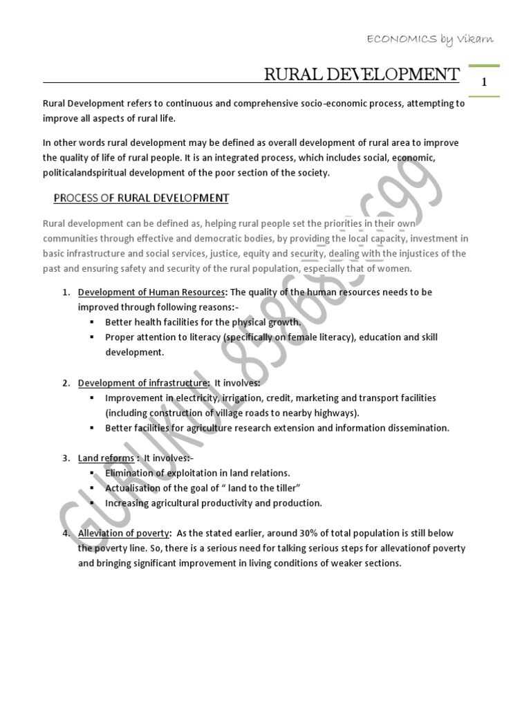 Rural Development | PDF | Agriculture | Organic Farming