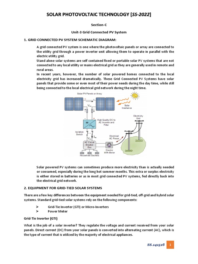 Unit-3 SPT | PDF | Photovoltaic System | Photovoltaics