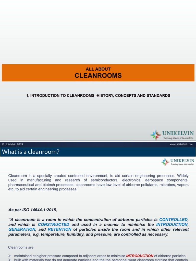 All About Cleanrooms-1-Introduction To Cleanrooms | PDF
