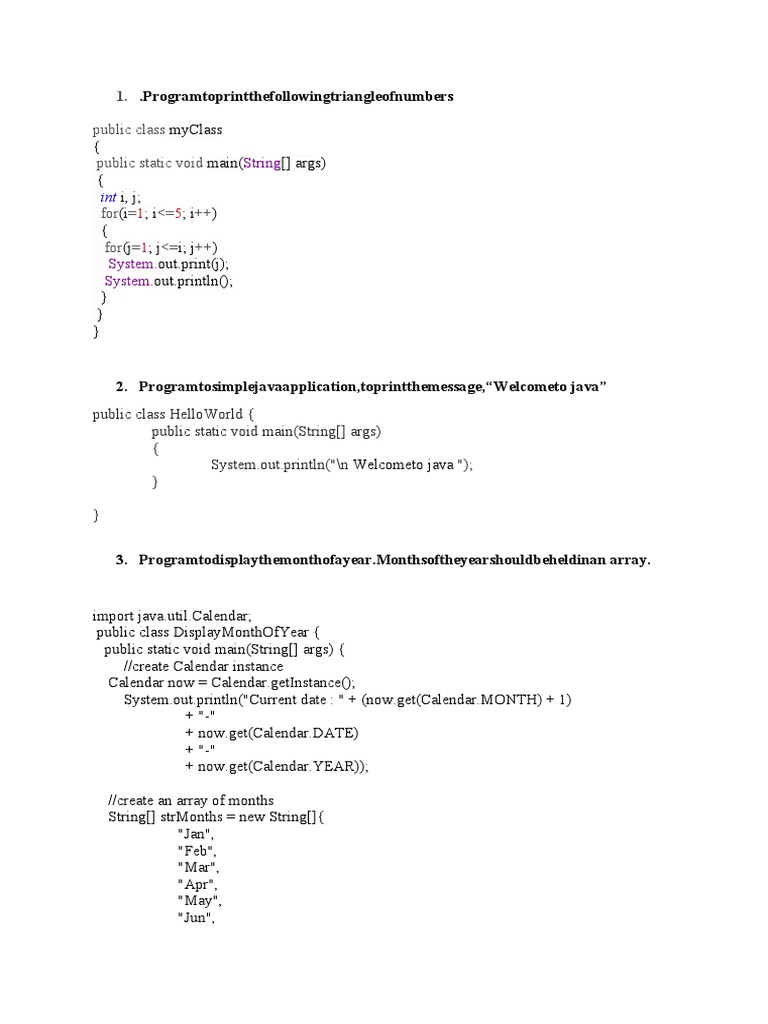 Java Programs Pdf Area Elementary Mathematics 