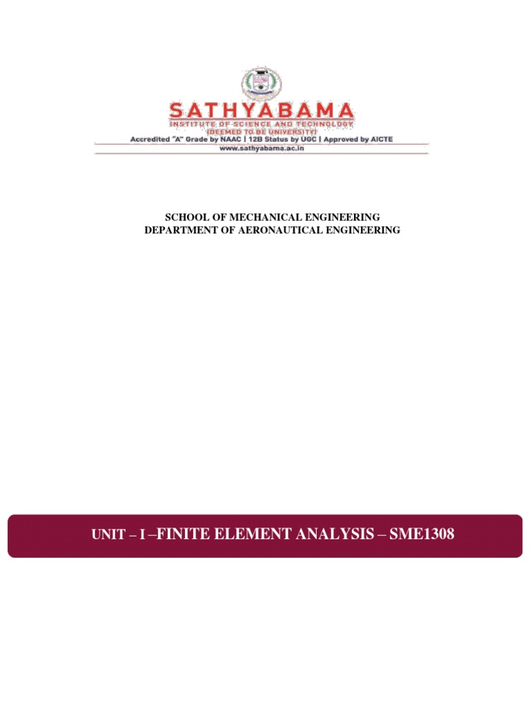 SME1308 | PDF | Finite Element Method | Matrix (Mathematics)