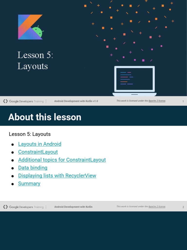 Lesson 5 Layouts | PDF | Android (Operating System) | Computer Science