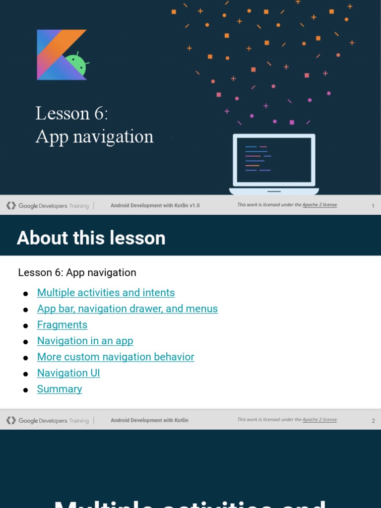 Lesson 6 App Navigation | PDF