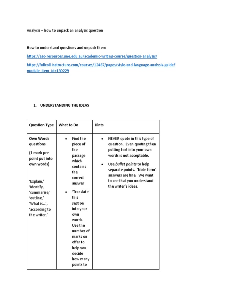 Analysis How To Interpret A Question | PDF | Ellipsis | Question