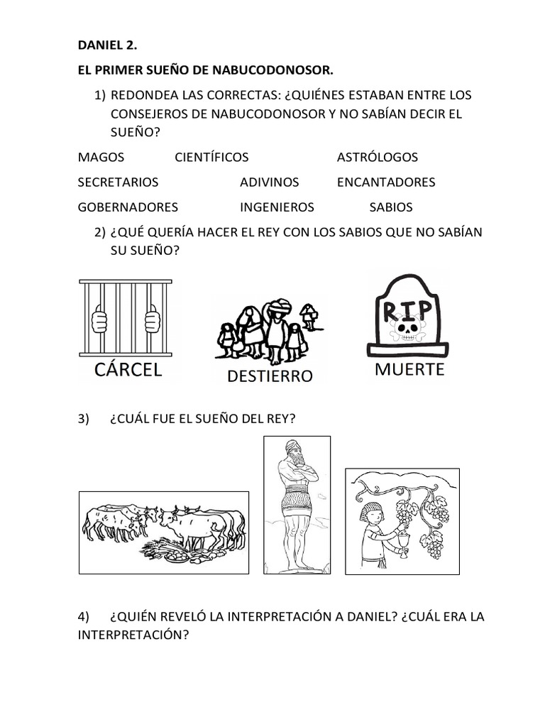 Daniel 2 - Actividad para niños | PDF