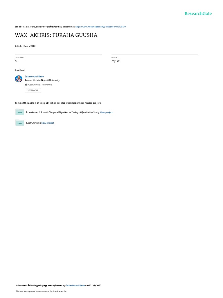 Wax-Akhris Furaha Guusha | PDF